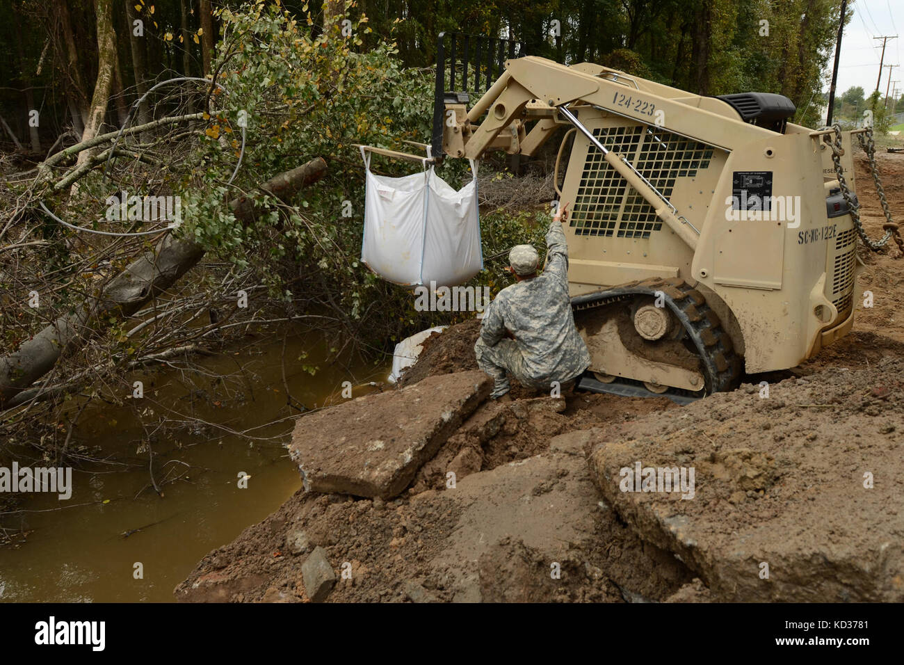 U.S. Army 1st Lt. Paul Bennett, an engineer from the South Carolina ...