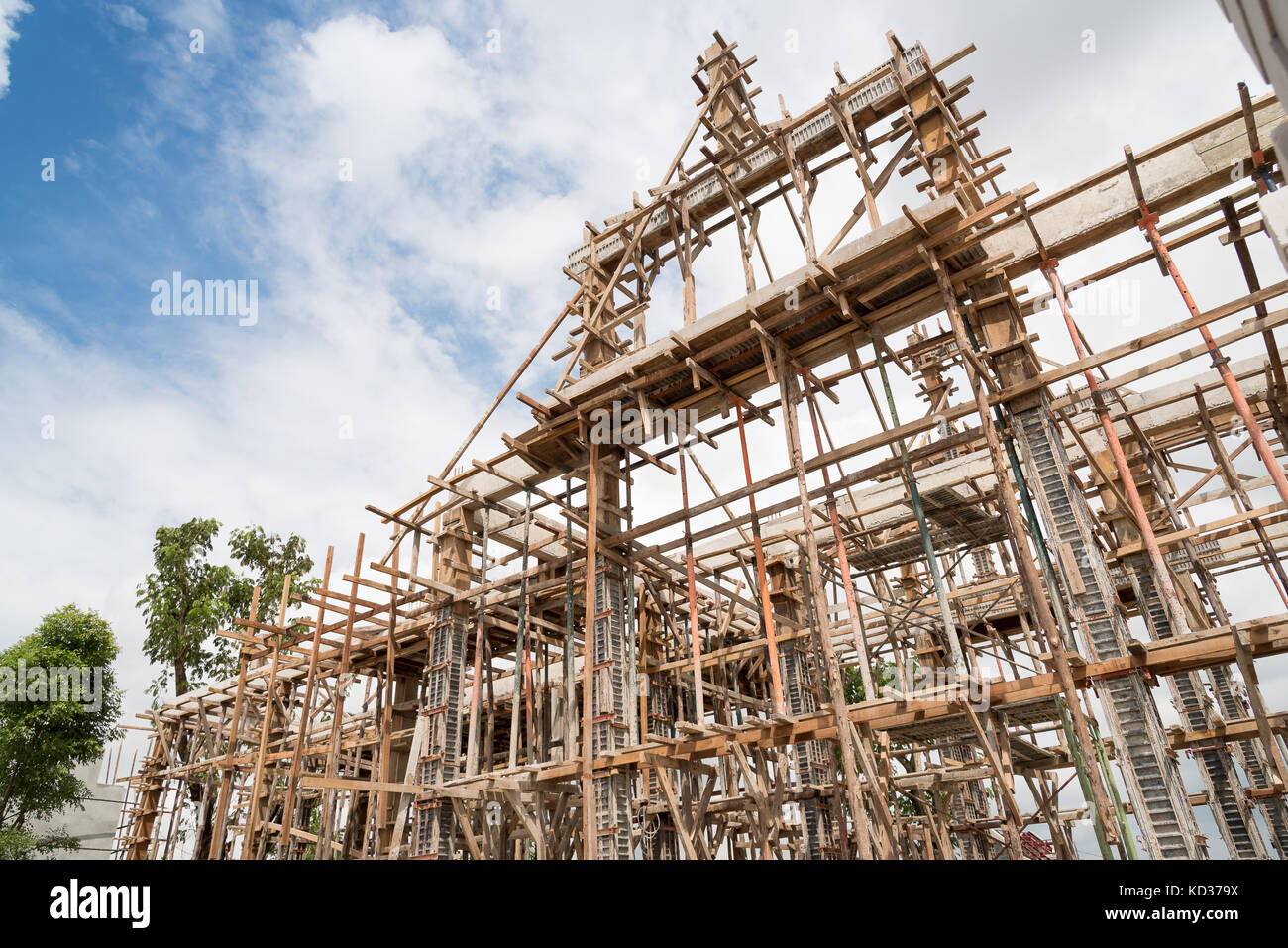 Structure of building under construction on construction site Stock ...