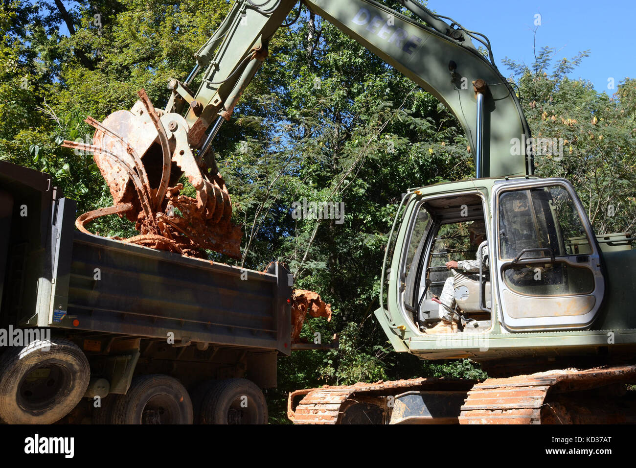 U.S. Army Sgt. Darias Echols, a horizontal construction engineer ...
