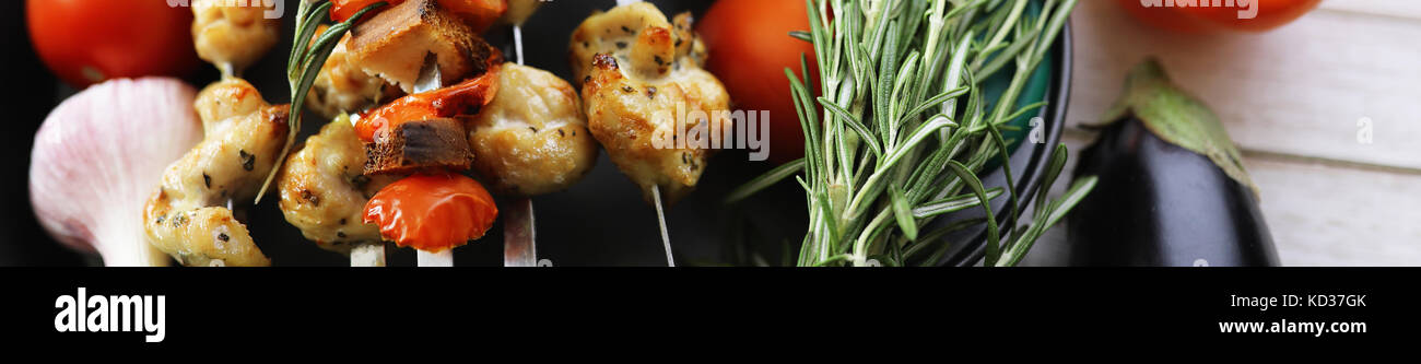 Long horizontal background of vegetables grilled Stock Photo - Alamy