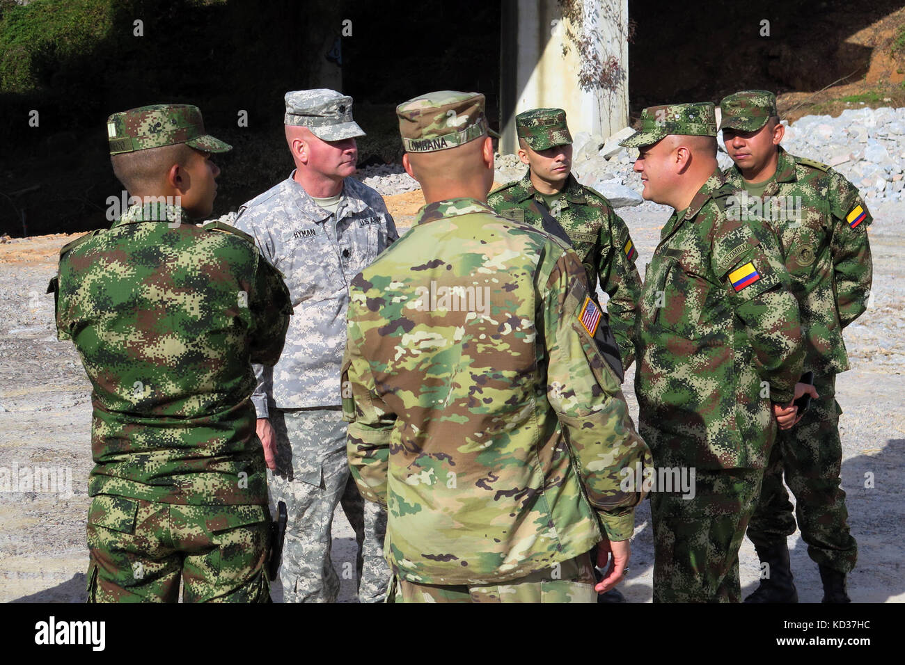 U.S. Army Lt. Col. Christopher Hyman, executive officer with the South ...