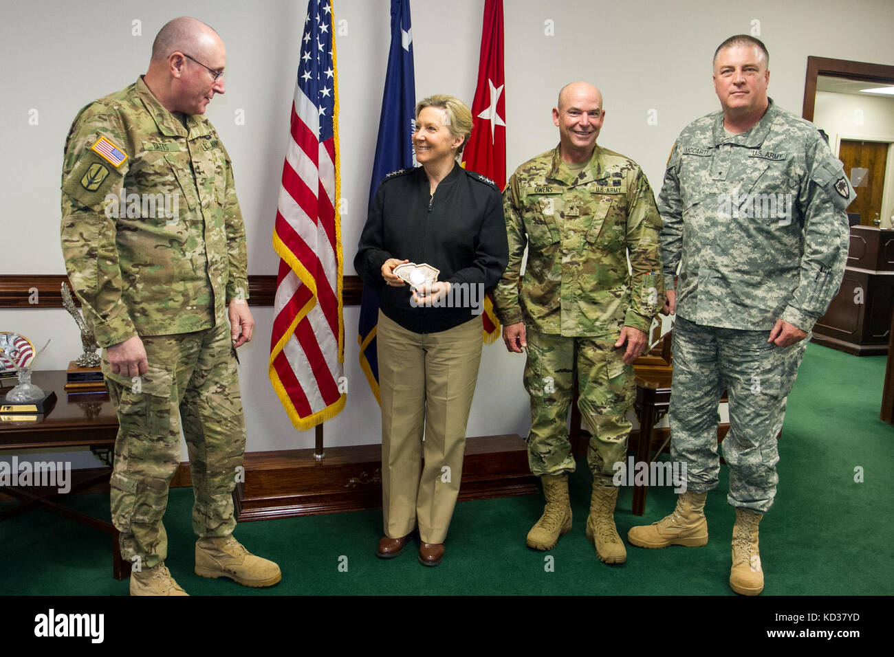 U.S. Navy Vice Adm. Robin Braun, the Chief of Navy Reserve, is ...