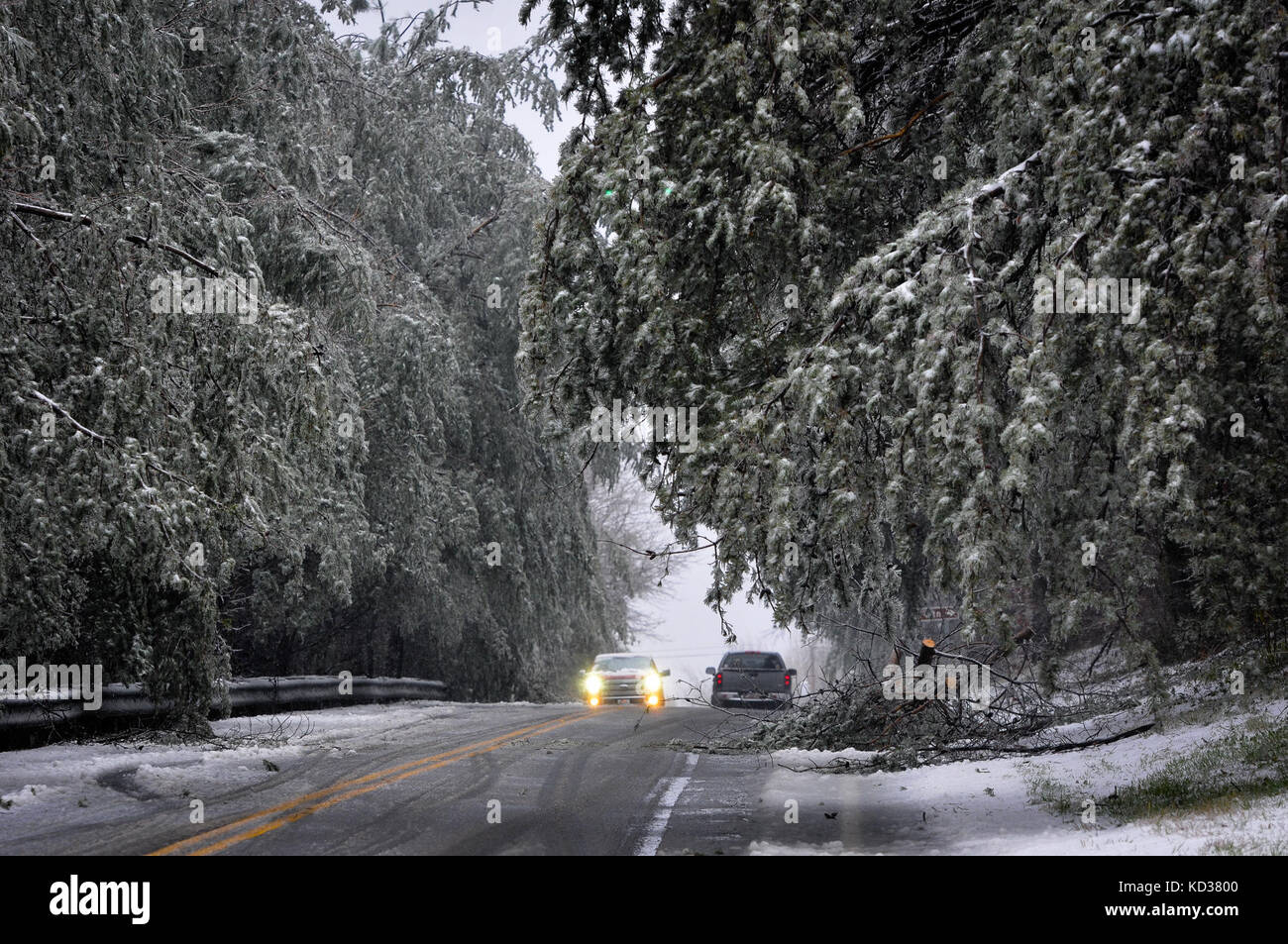 Wind, ice, and snow affect traffic and deny access to many secondary ...