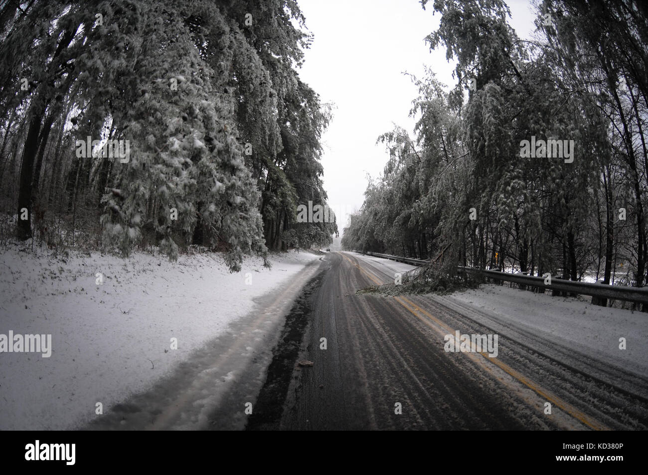 Wind, ice, and snow affect traffic and deny access to many secondary ...