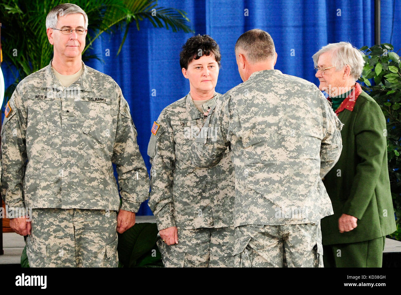 Brig. Gen. Darlene M. Goff is pinned by her mother Mrs. Margaret ...