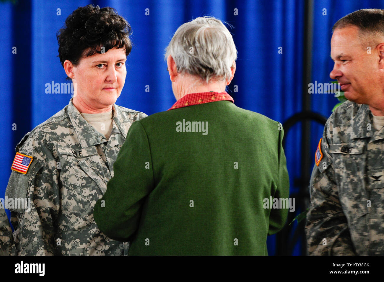 Brig. Gen. Darlene M. Goff is pinned by her mother Mrs. Margaret ...