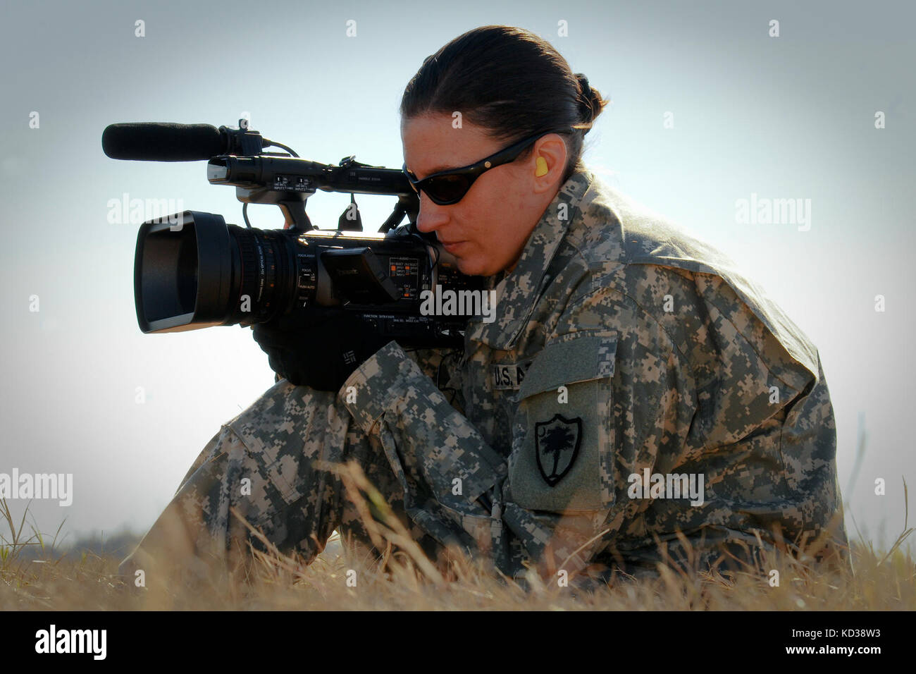 U.S. Army Staff Sgt. Erica Knight, broadcast journalist with the 108th ...
