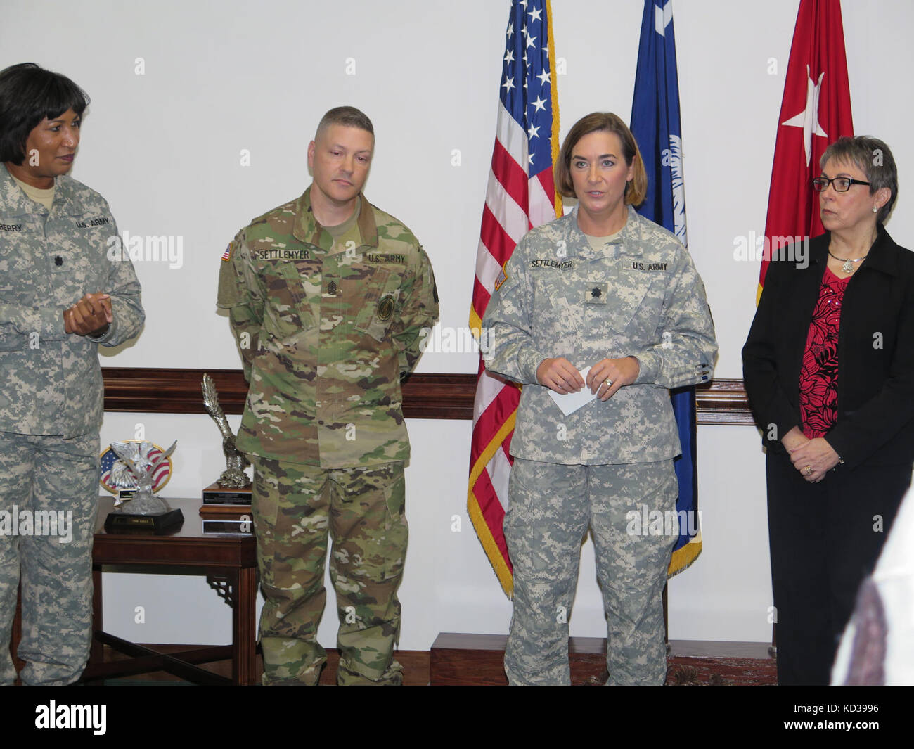 U.S. Army Maj. Jennifer Settlemeyer was promoted to the rank of Lt. Col ...