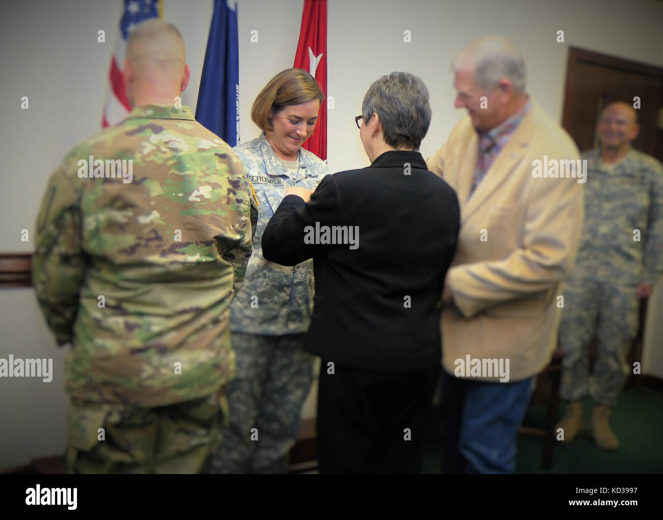 U.S. Army Maj. Jennifer Settlemeyer was promoted to the rank of Lt. Col ...
