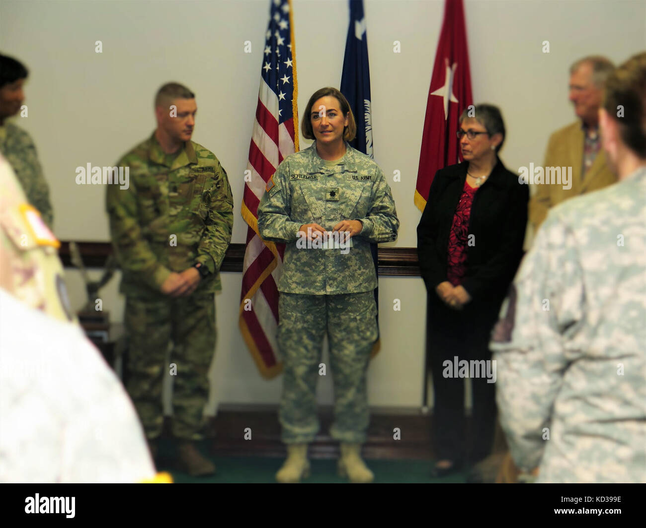 U.S. Army Maj. Jennifer Settlemeyer was promoted to the rank of Lt. Col ...
