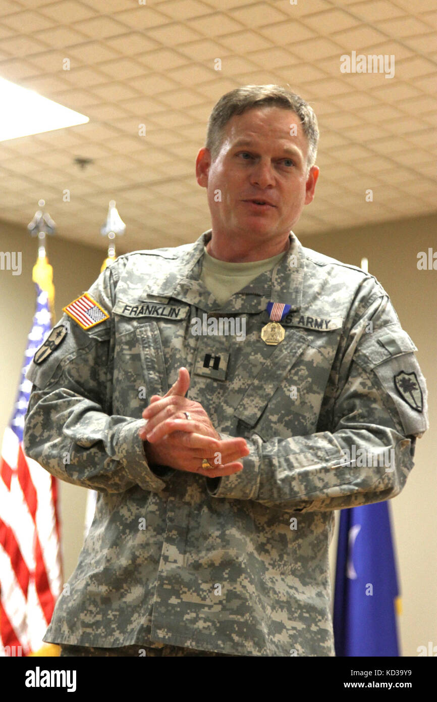 Capt. Kyle Franklin, chaplain, Headquarters and Headquarters Company, 2 ...