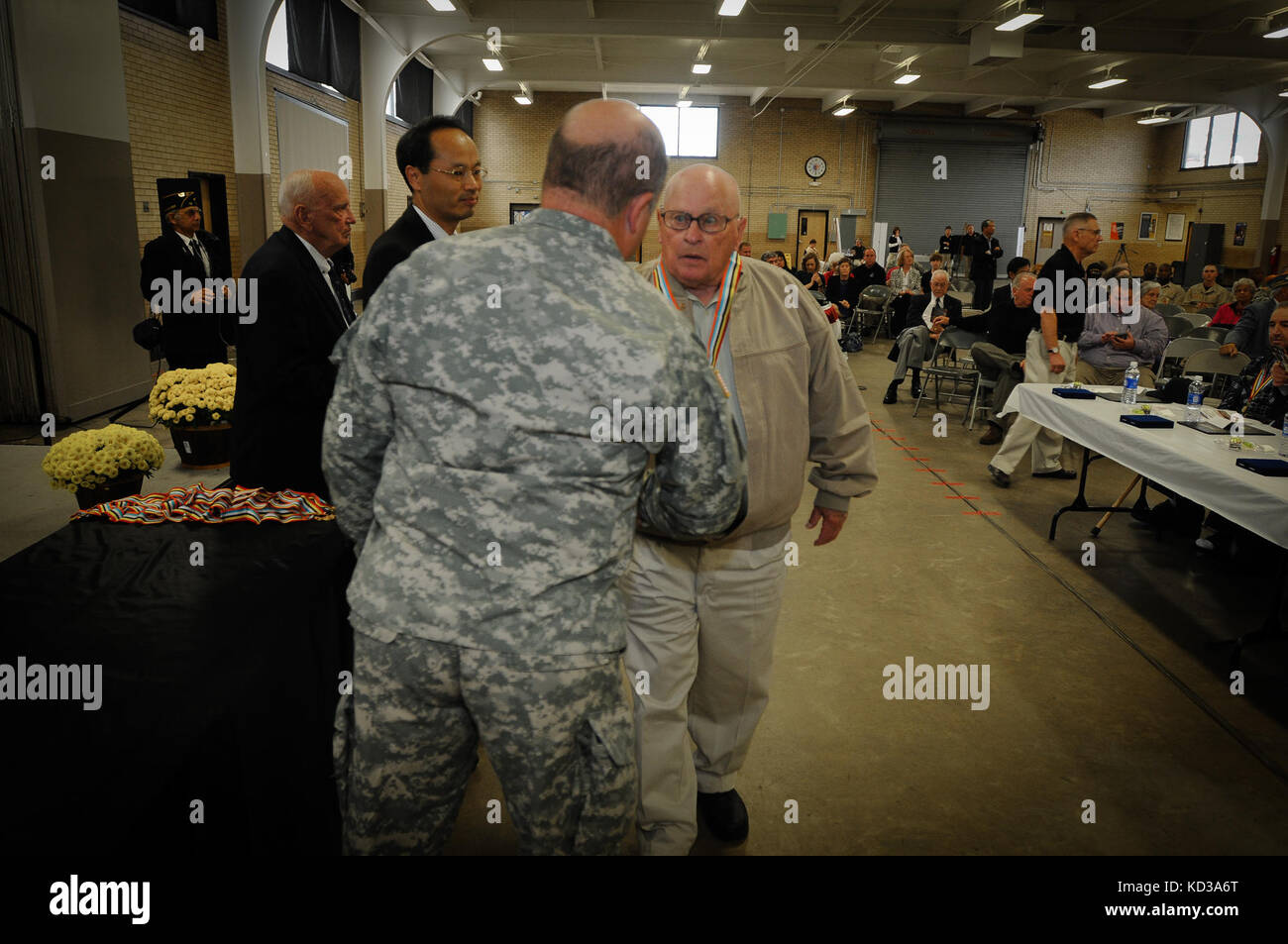 American veterans attend an award ceremony, at the S.C. National Guard ...