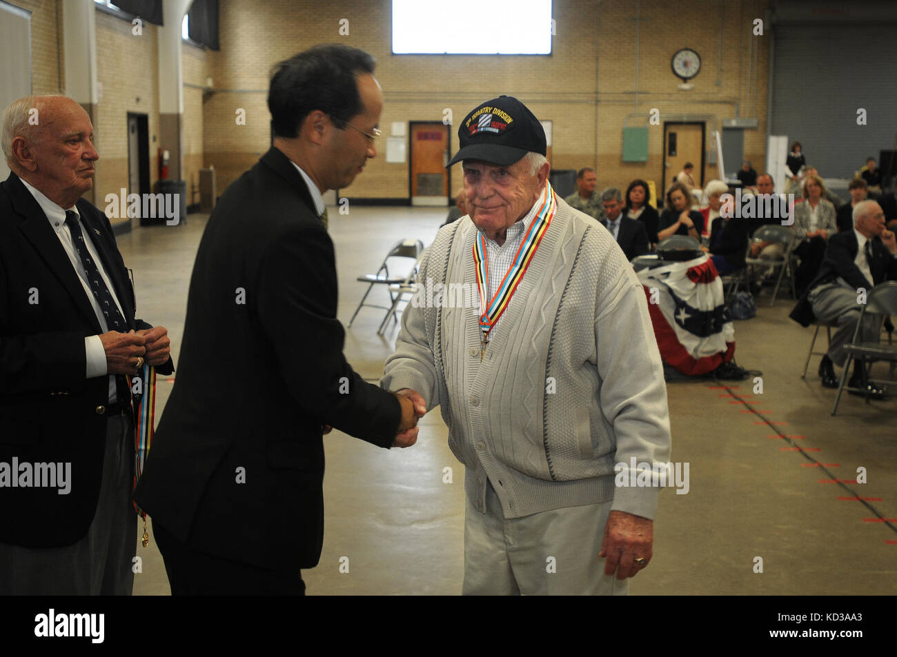 American veterans attend an award ceremony, at the S.C. National Guard ...