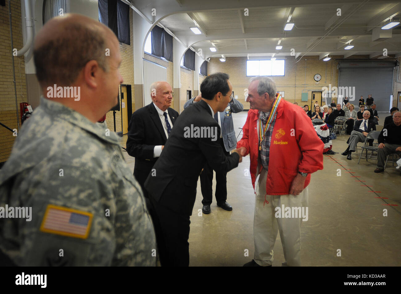 American veterans attend an award ceremony, at the S.C. National Guard ...