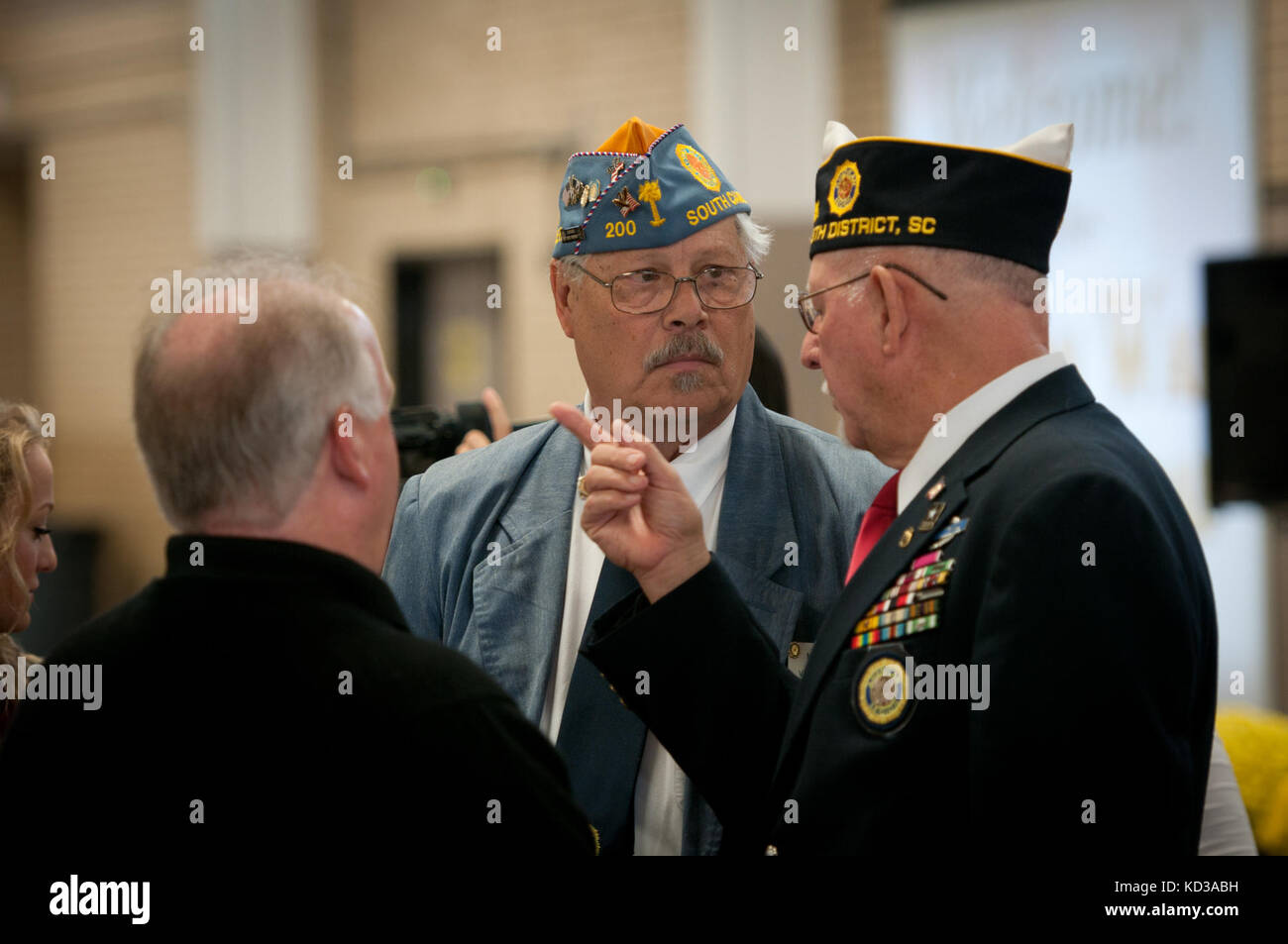American veterans attend an award ceremony, at the S.C. National Guard ...