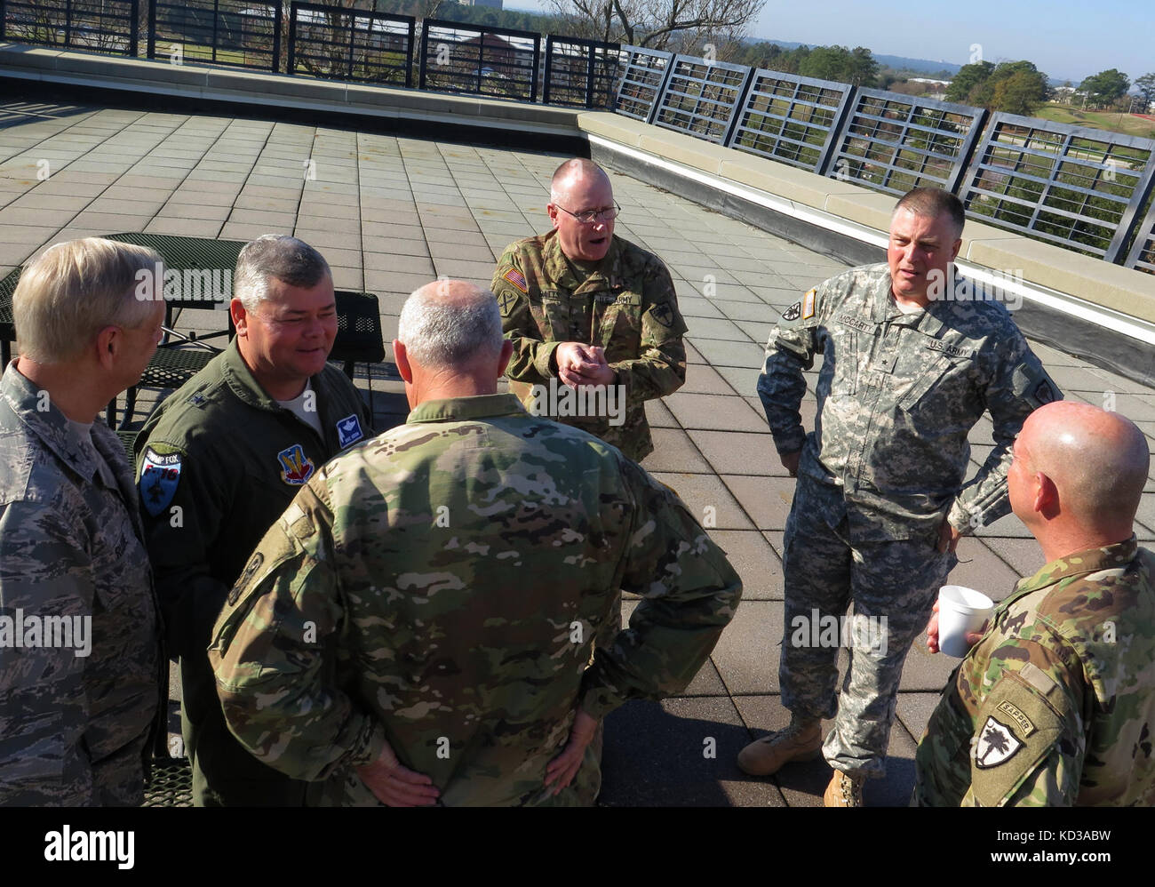 S.C. National Guard General Officers share a moment during a break at ...
