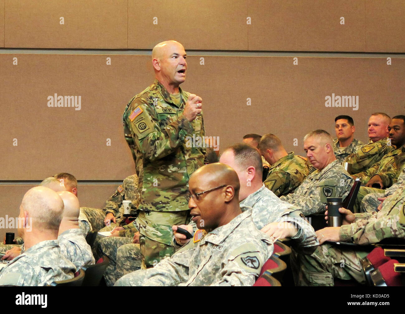 U.S. Army Brig. Gen. Brad Owens, director of joint staff, addresses ...