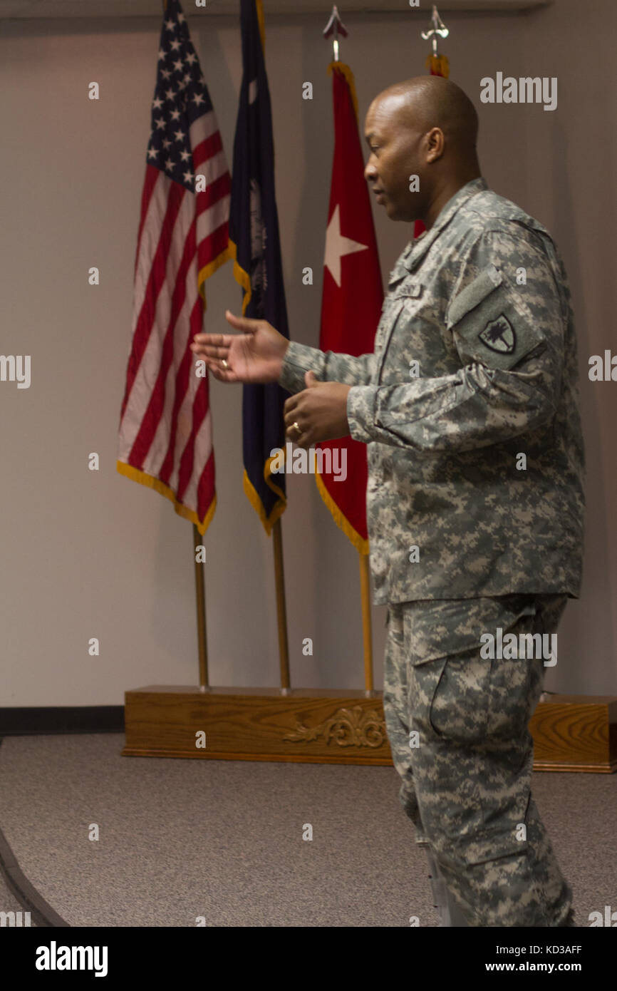 U.S. Army Lt. Col. Kelvin Brown, deputy of the USPFO for South Carolina ...