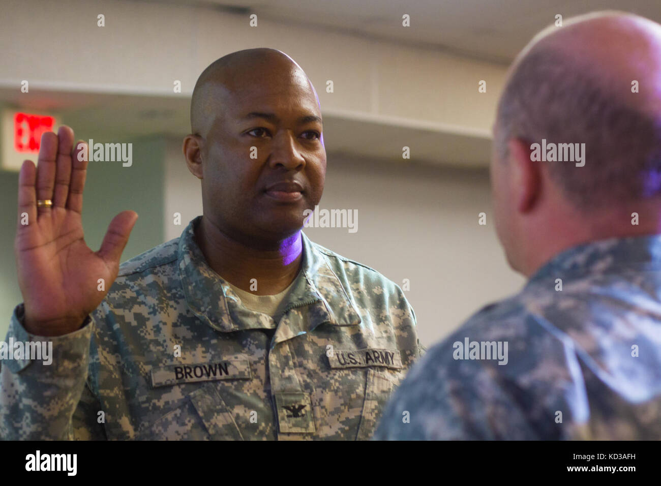 U.S. Army Lt. Col. Kelvin Brown, deputy of the USPFO for South Carolina ...