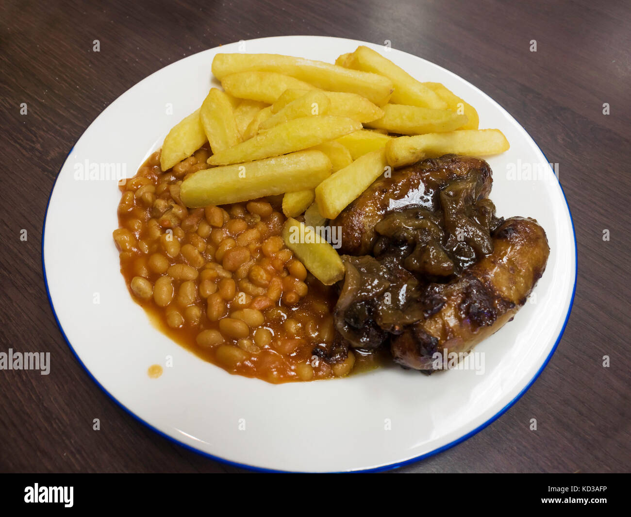 Sausage beans and chips hi-res stock photography and images - Alamy
