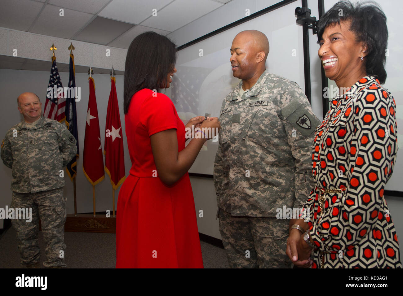 U.S. Army Lt. Col. Kelvin Brown, deputy of the USPFO for South Carolina ...
