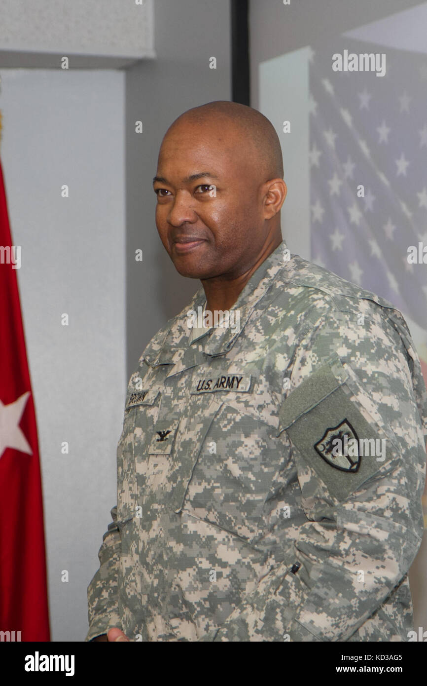 U.S. Army Lt. Col. Kelvin Brown, deputy of the USPFO for South Carolina ...