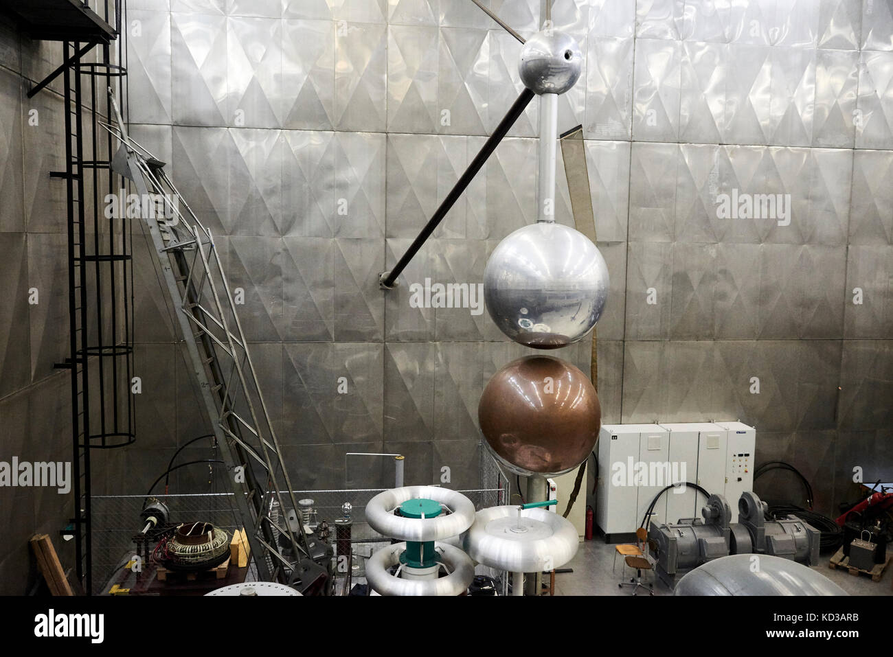 Room for electrical experiments under high voltage Stock Photo - Alamy