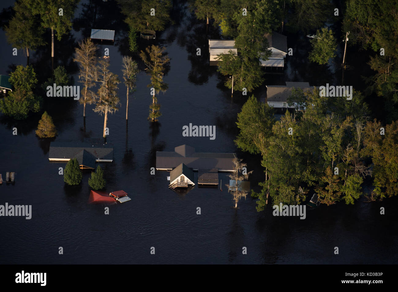 Houses are submerged due to rising water levels near Georgetown, S.C ...