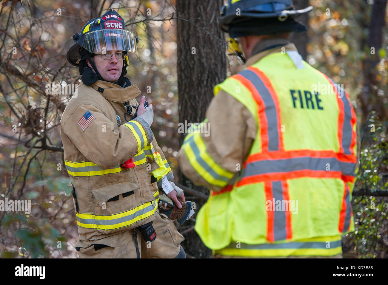 U.S. Army Spc. Aaron Barrett, with the 267th Engineer Detachment, S.C ...