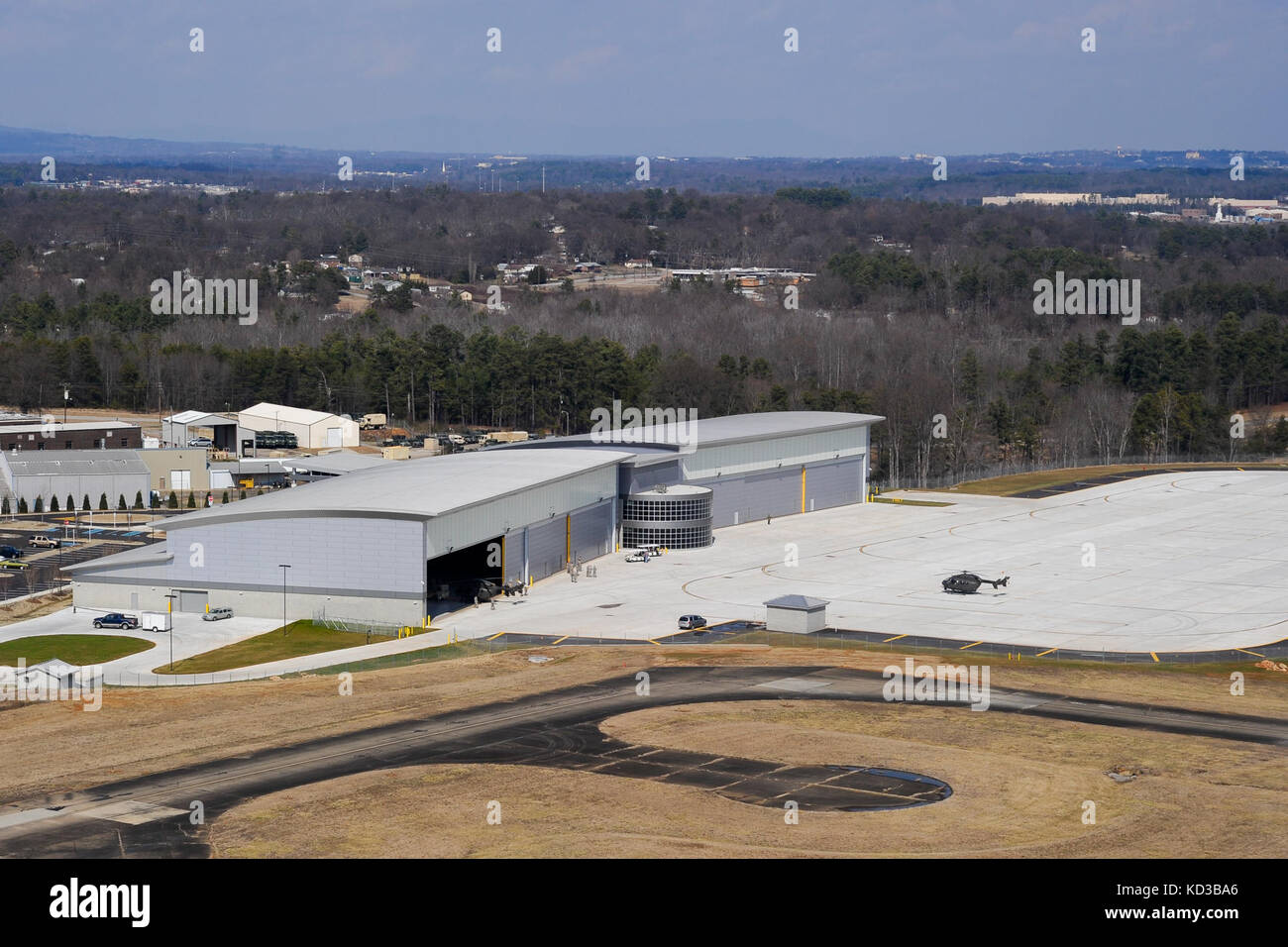 Aerial view of the South Carolina Army Aviation Support Facility at ...