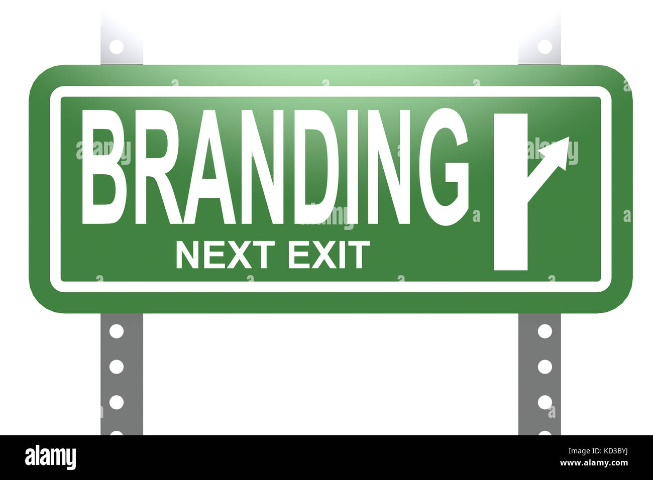 Branding green sign board isolated image with hi-res rendered artwork ...
