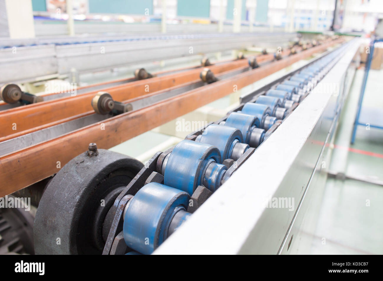 Conveyor in the production line of the factory Stock Photo - Alamy