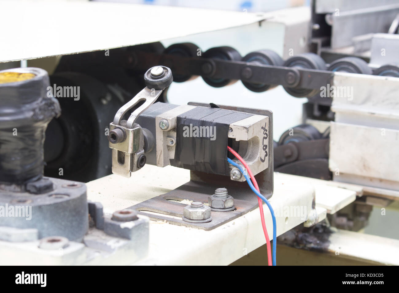 The old limit switch in pneumatic systems. Power and hydraulics Stock ...