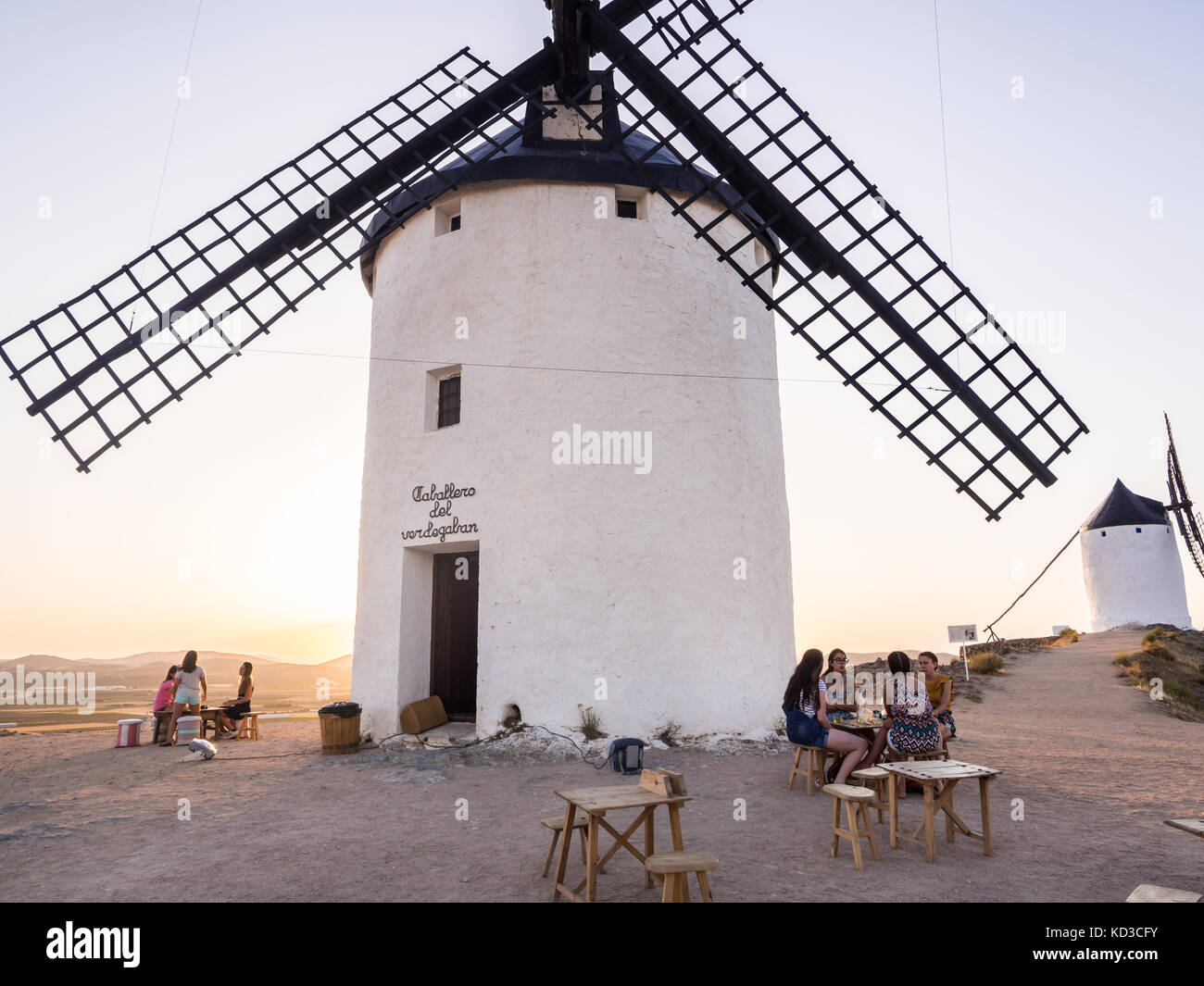 CONSUEGRA, SPAIN - JULY 29, 2017: Windmills (molinos) in Consuegra ...