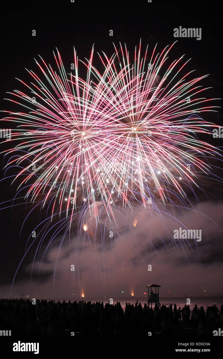 firework festival on the sea Stock Photo - Alamy