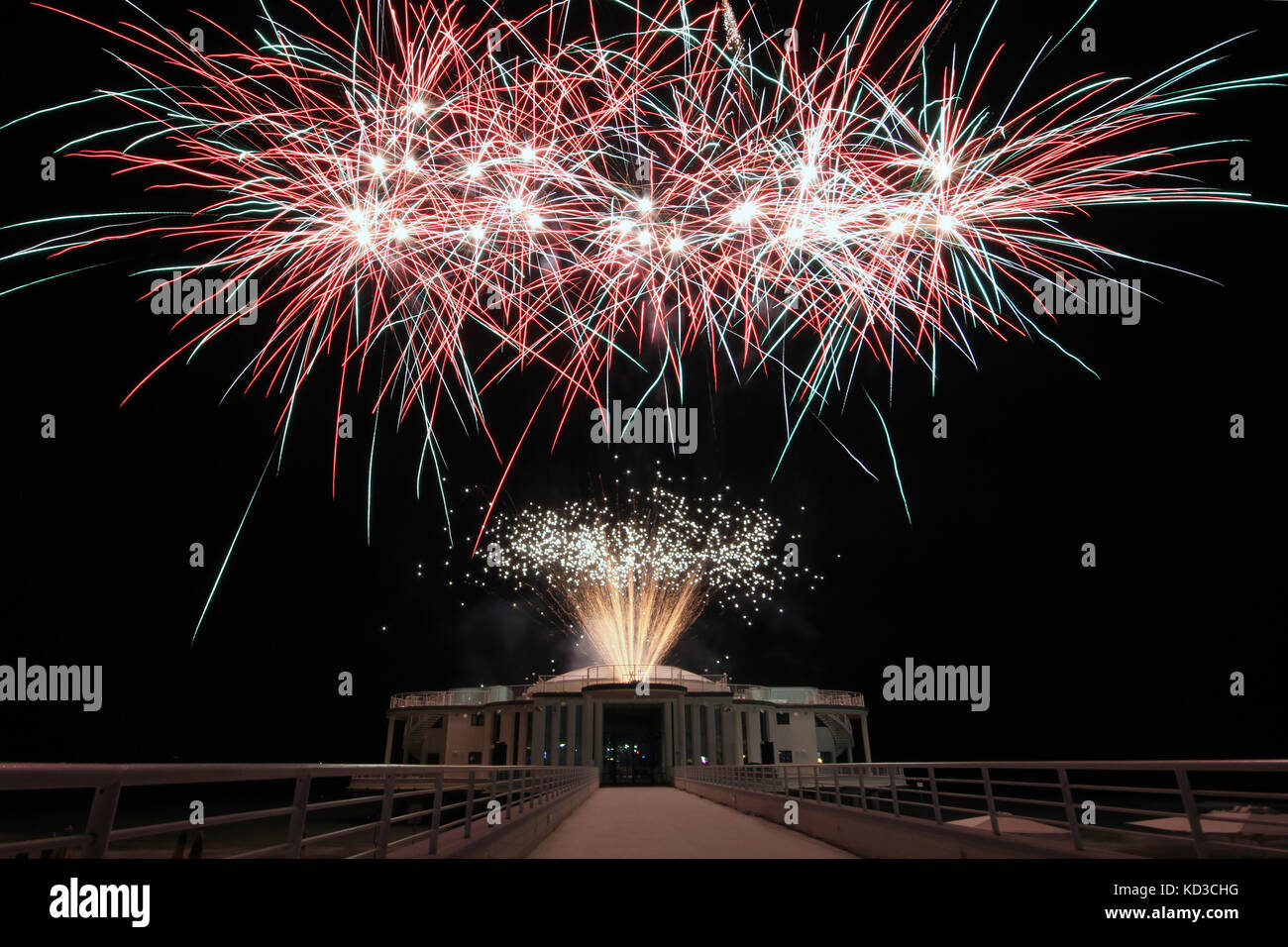 firework festival on the sea Stock Photo - Alamy