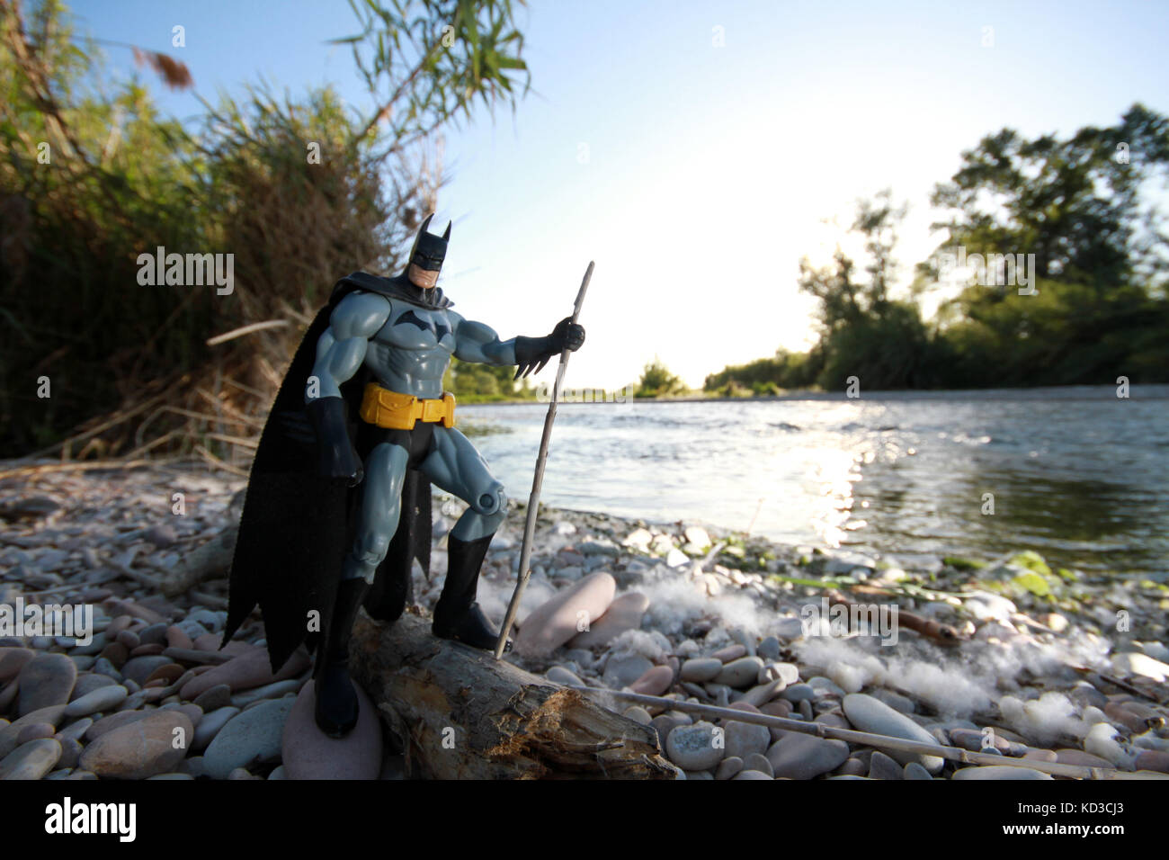 Batman puppet in action Stock Photo - Alamy