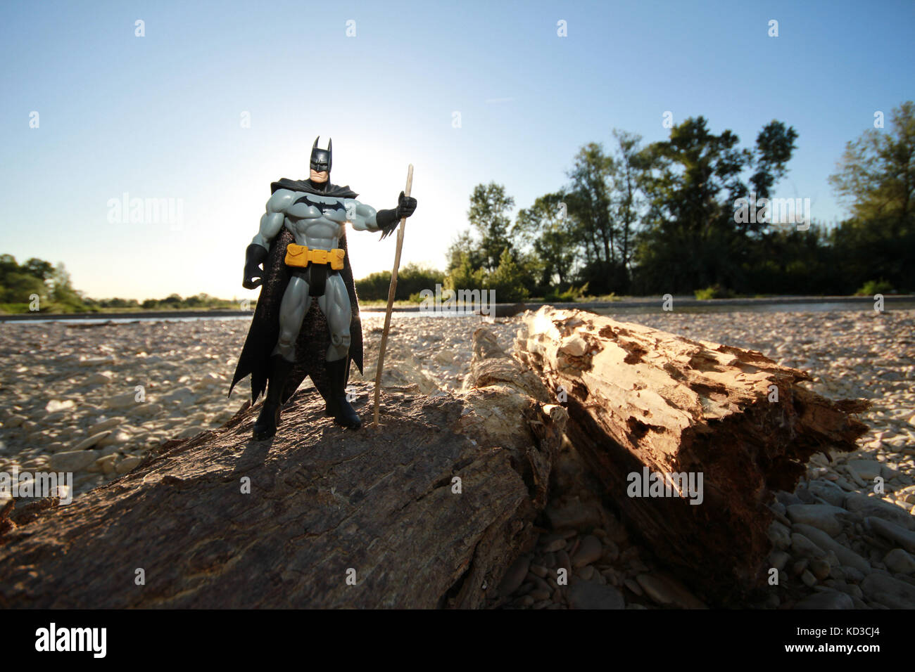 Batman puppet in action Stock Photo - Alamy