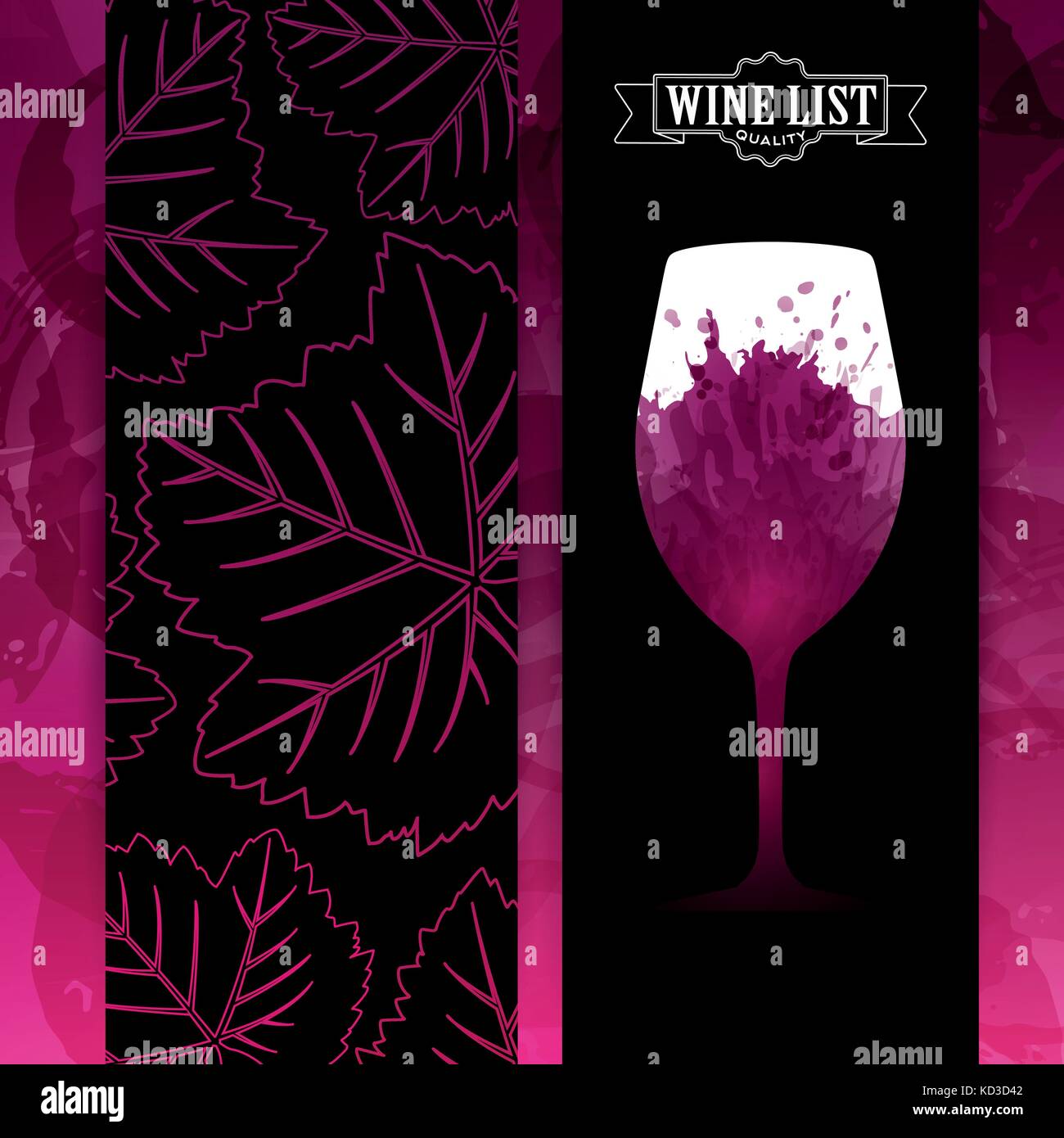 Template for wine list. Wineglass illustration Stock Vector Image & Art ...