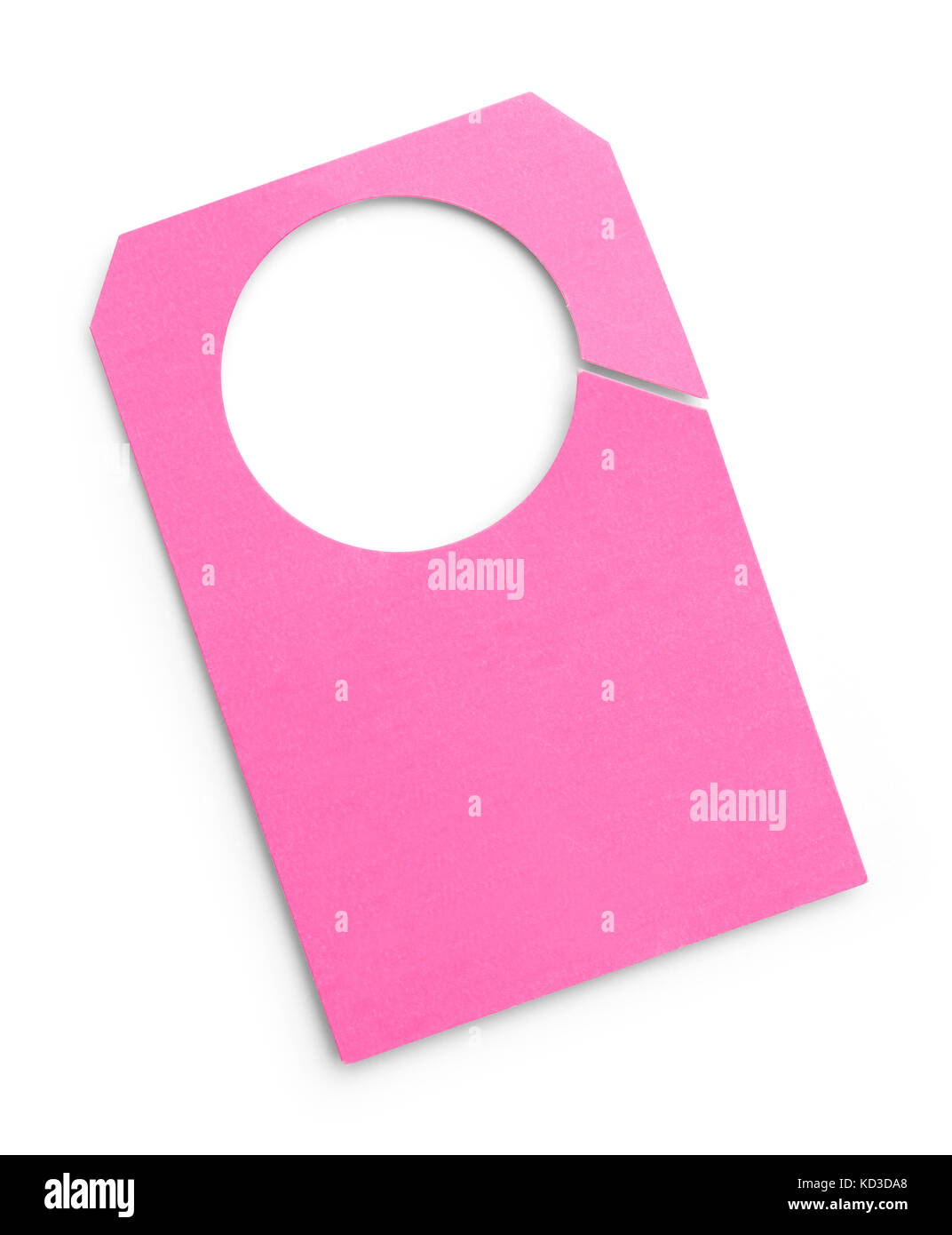 Pink Parking Pass with Copy Space Isolated on a White Background Stock ...