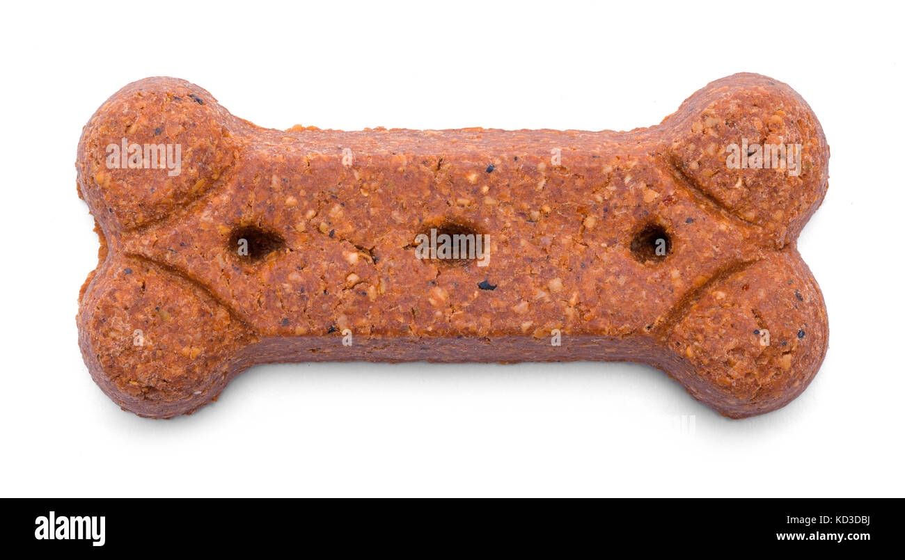 Single Dog Bone Isolated on a White Background Stock Photo - Alamy