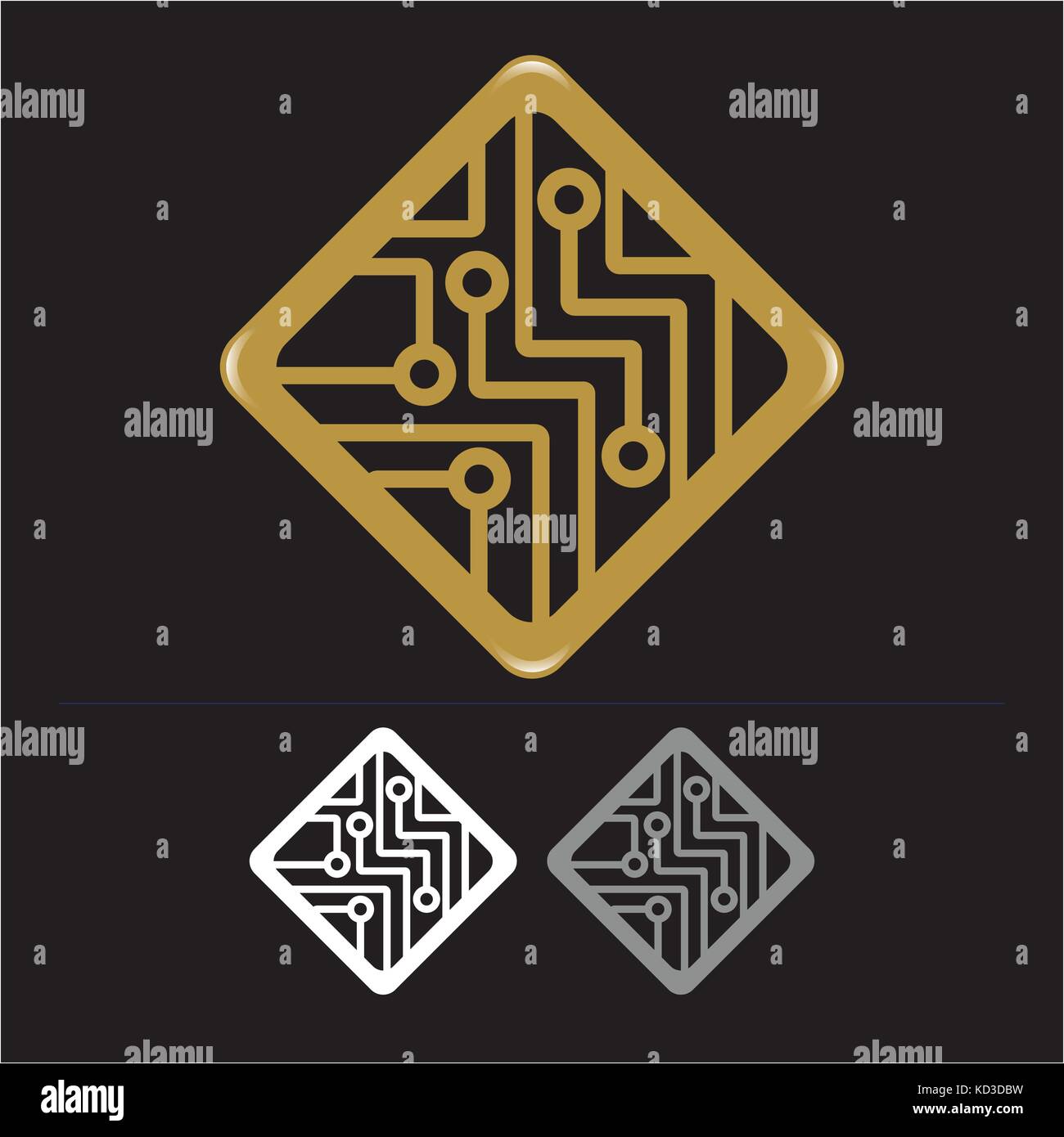 Computer and Electronic Circuit icon Stock Vector Image & Art - Alamy