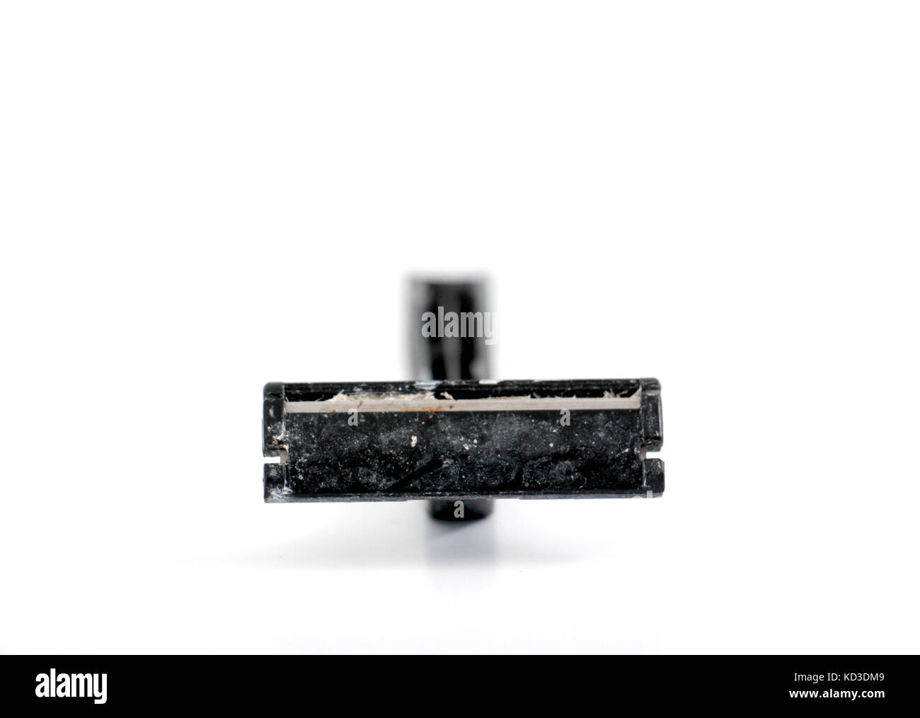 used shaving razor on a white background,image of Stock Photo - Alamy