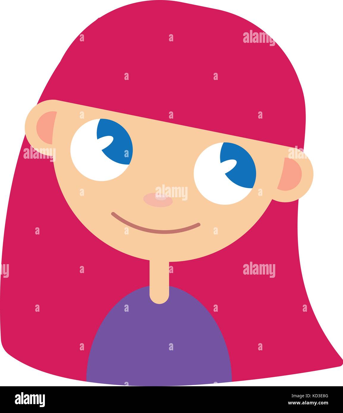Women avatar with pink hair Stock Vector Image & Art - Alamy