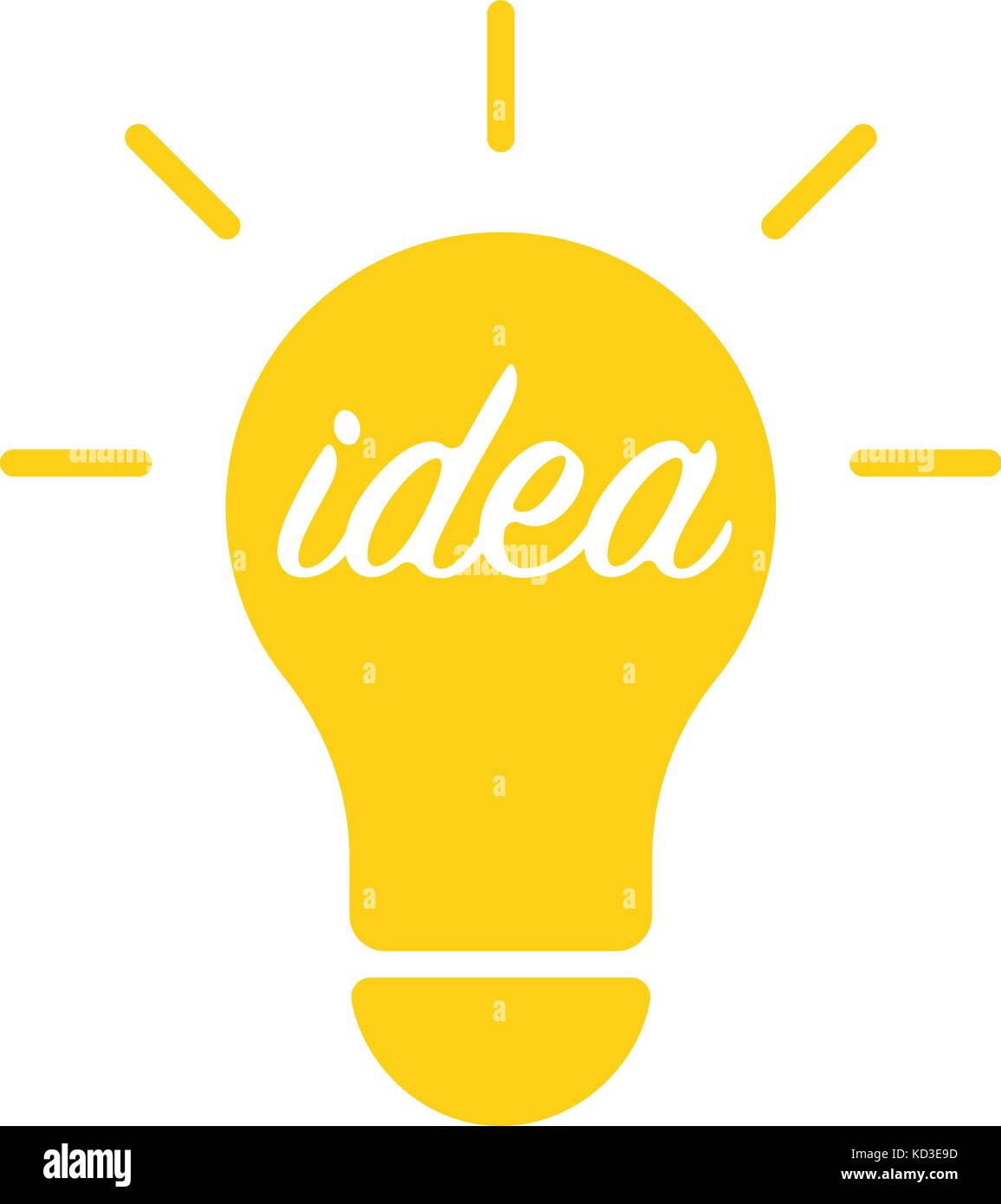 Vector illustration of light bulb and idea concept symbol Stock Vector ...