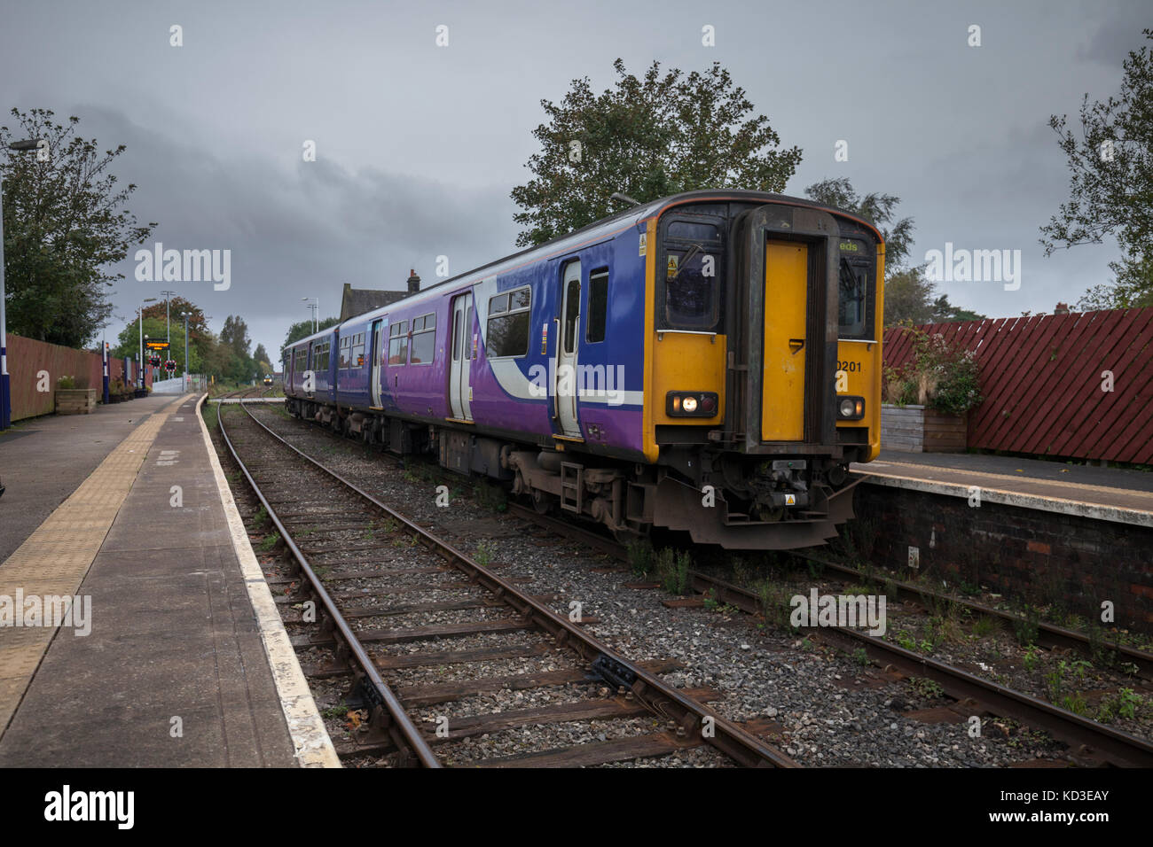 A Northern rail class 150 sprinter train at Bare lane station (on the ...