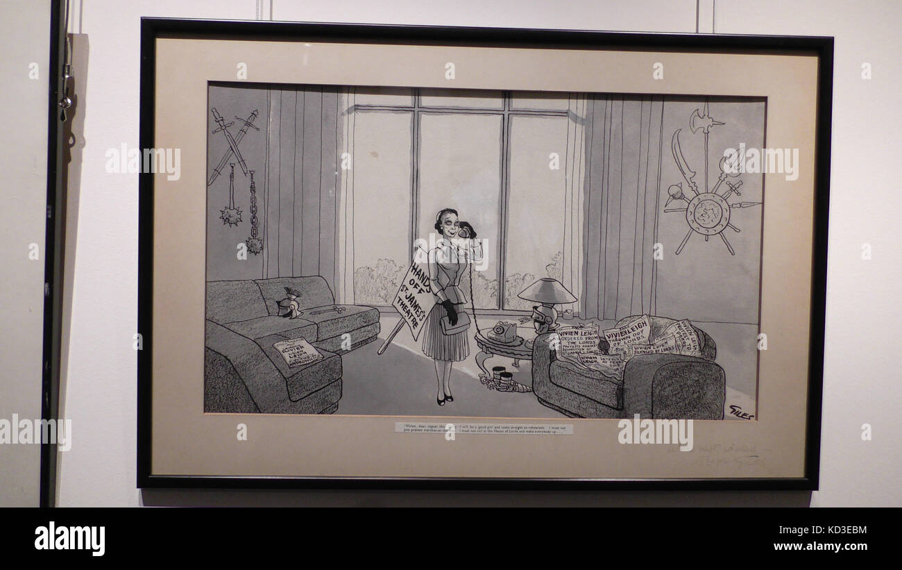 London.UK. Vivien Leigh in a Giles cartoon. Valued - £400-£600. The ...