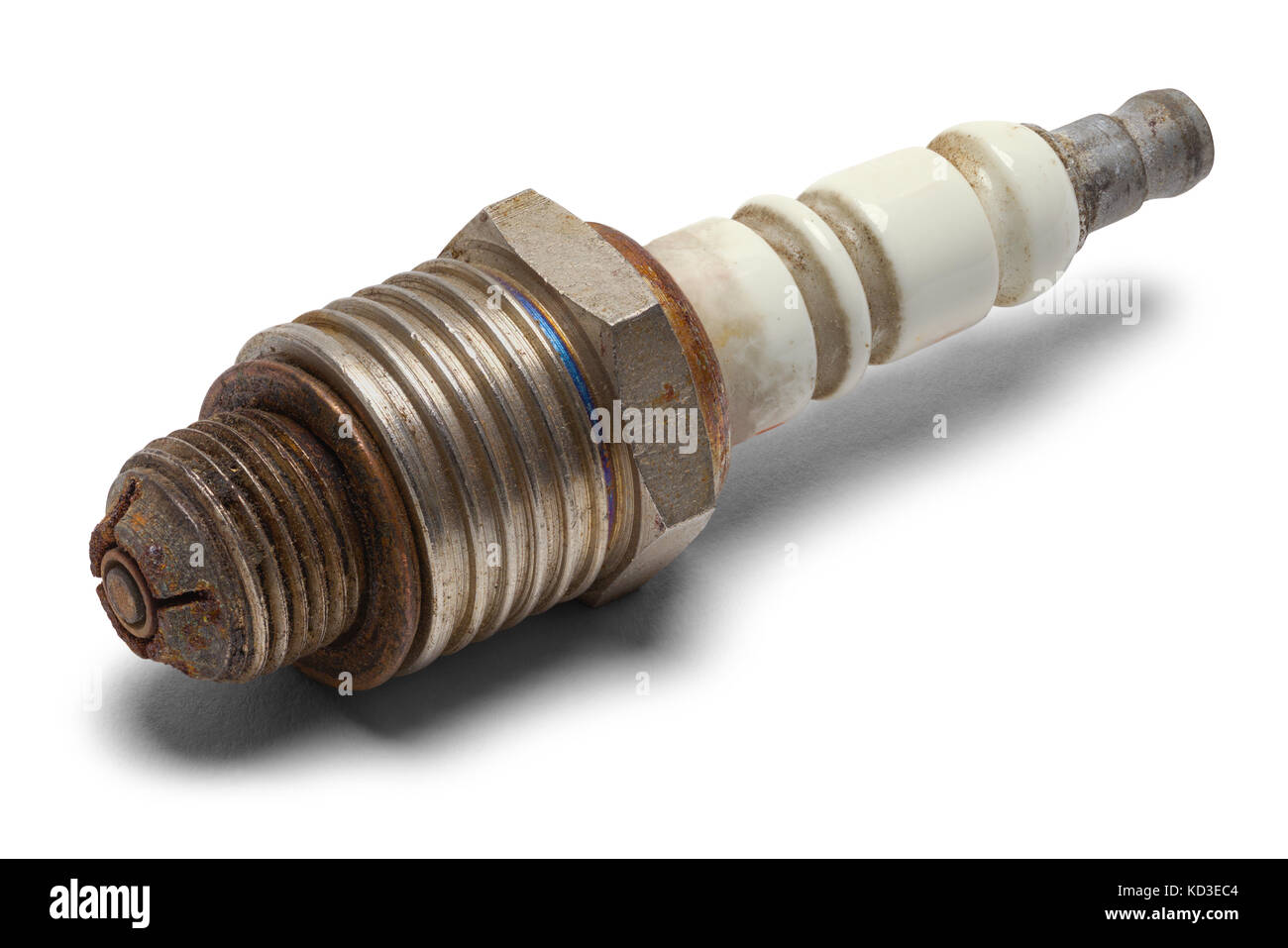 Old Used Spark Plug Isolated on White Background Stock Photo - Alamy