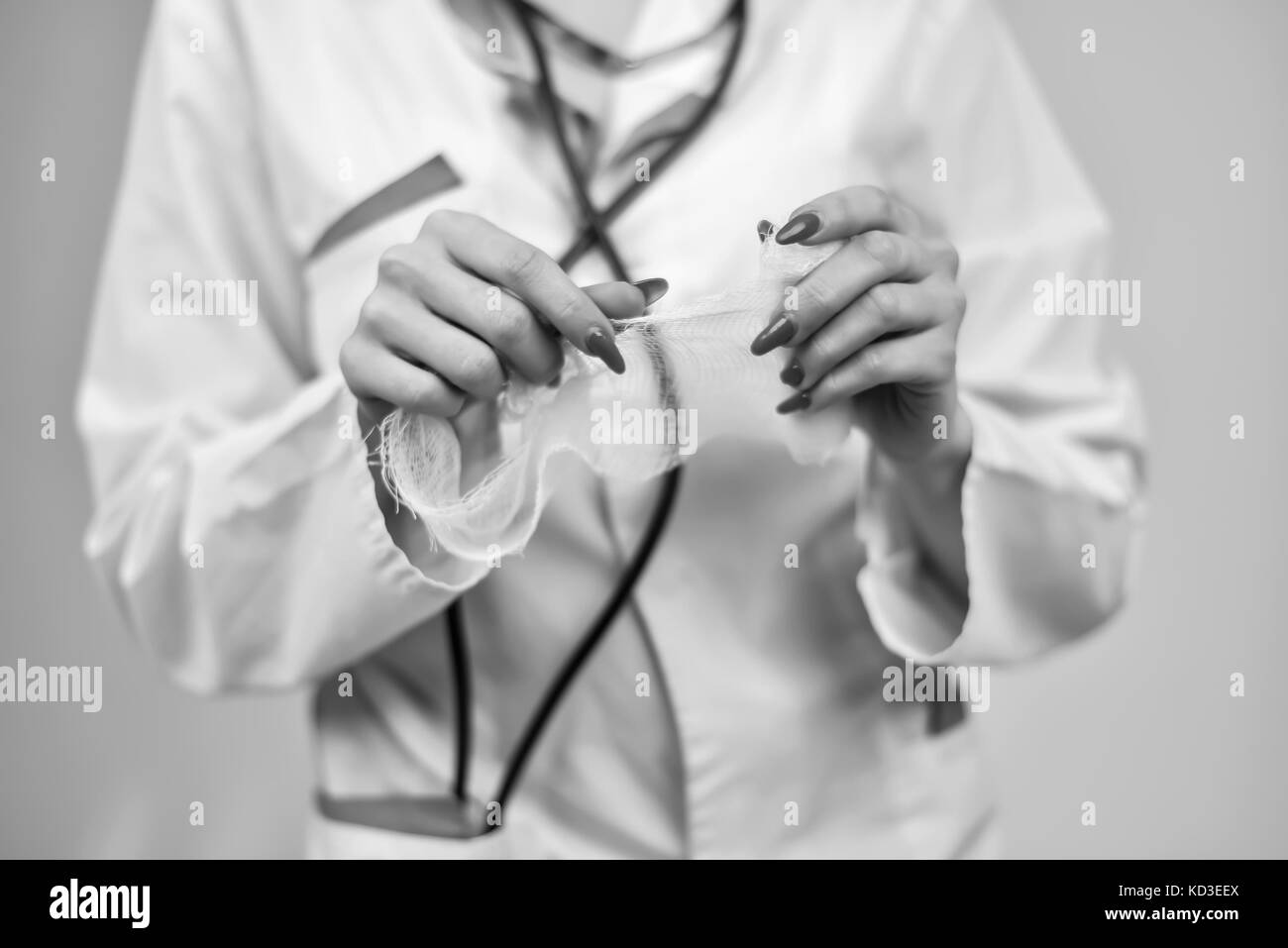 A stethoscope in the hands Stock Photo - Alamy