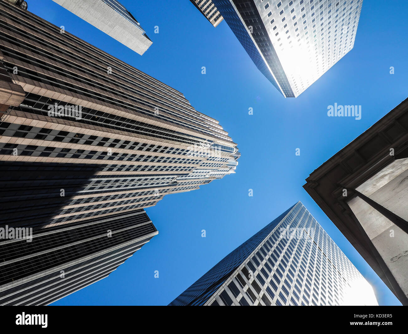 Skyscrapers on a blue sky Stock Photo - Alamy